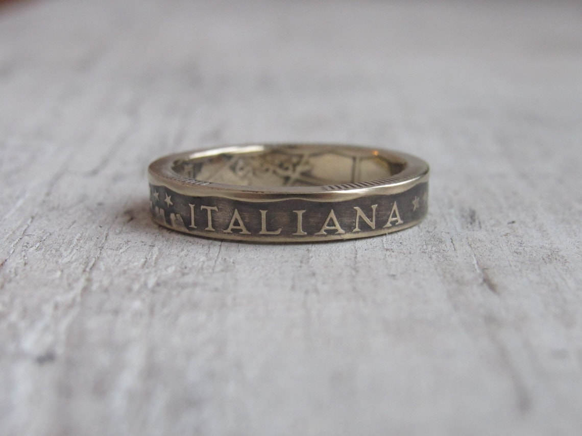 Italy Coin Ring - Italian Coin Ring - Italy Jewelry - Italy Ring ...