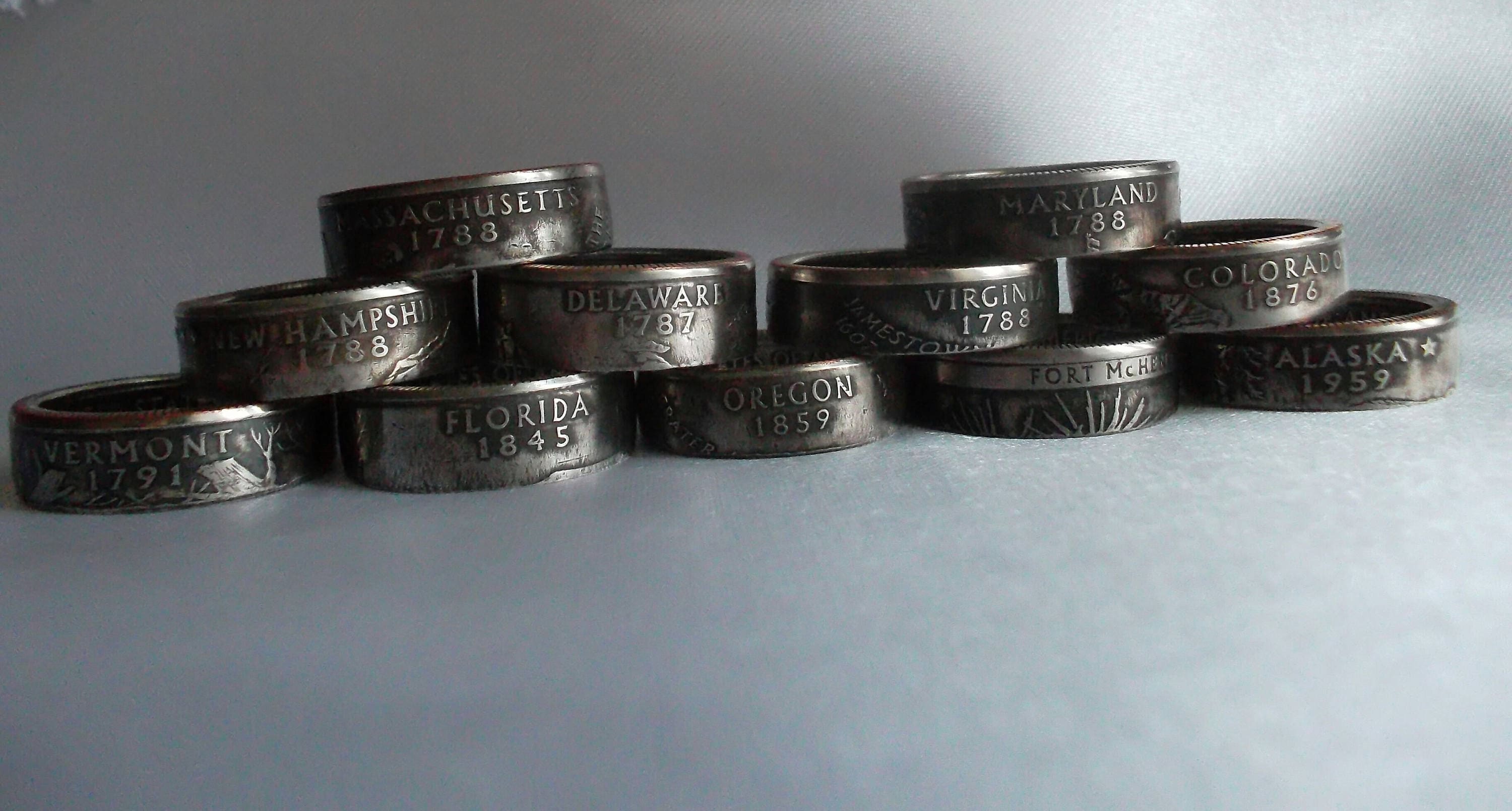 US State Quarter Ring State Quarter Ring Coin Ring Coin - Etsy
