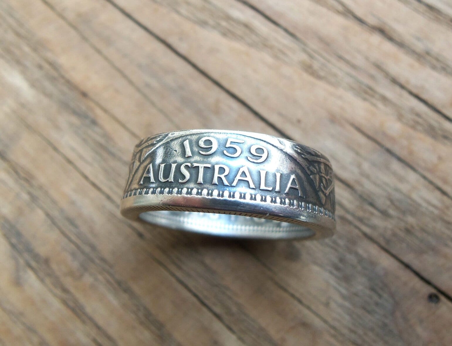 Australian 1 Florin Silver Coin Ring Ring made from | Etsy