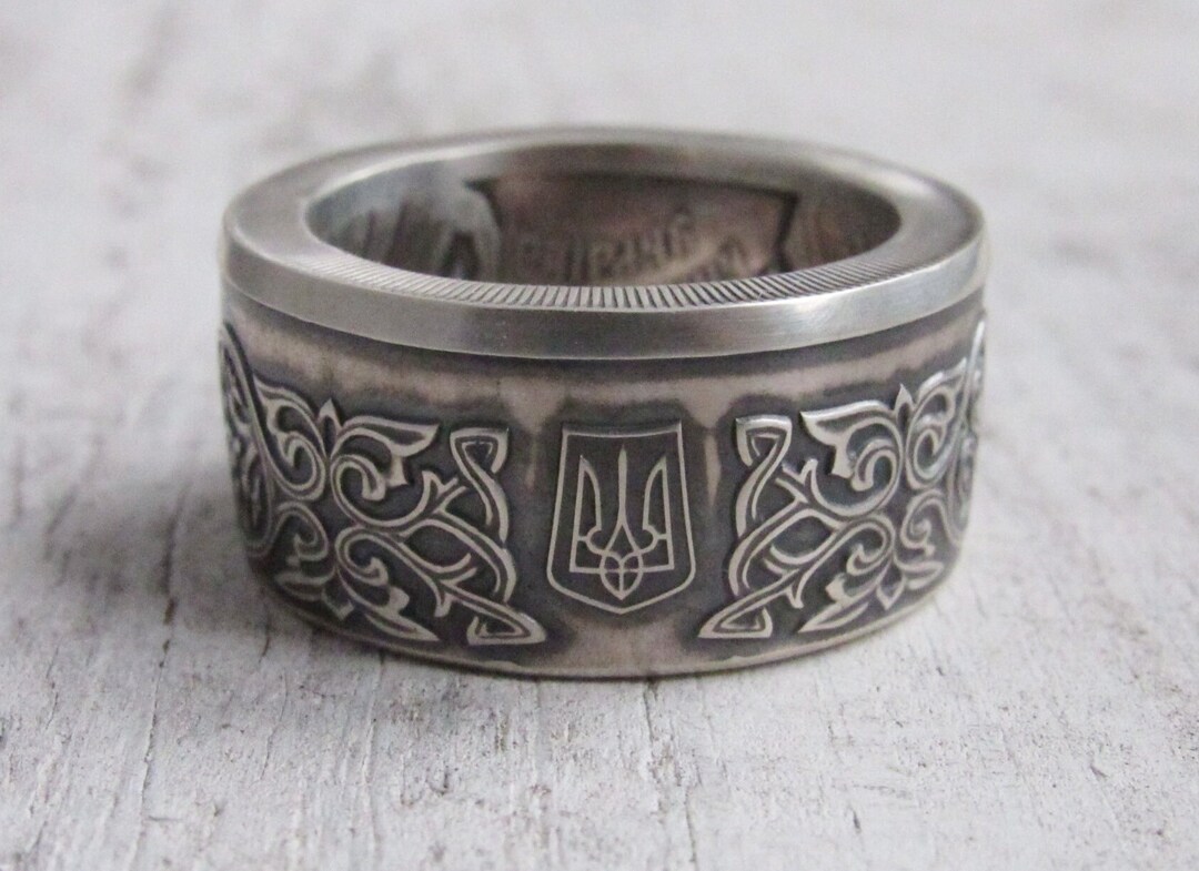 Ukrainian Silver Coin Ring - Ukraine - Coin Ring Ukraine - Ring From ...