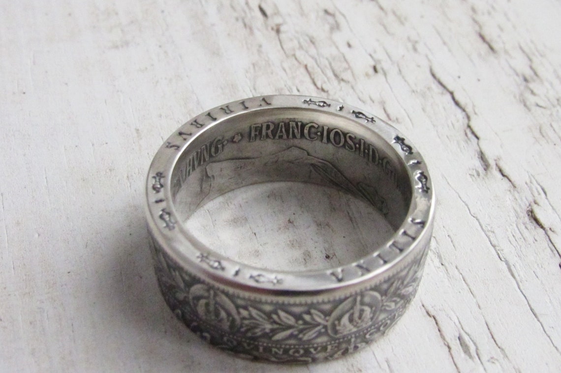 Silver Coin Ring Austria - Austrian Silver Rings - Austrian Men's ...