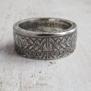 Silver Coin Ring Austria - Austrian Silver Rings - Austrian Men's ...