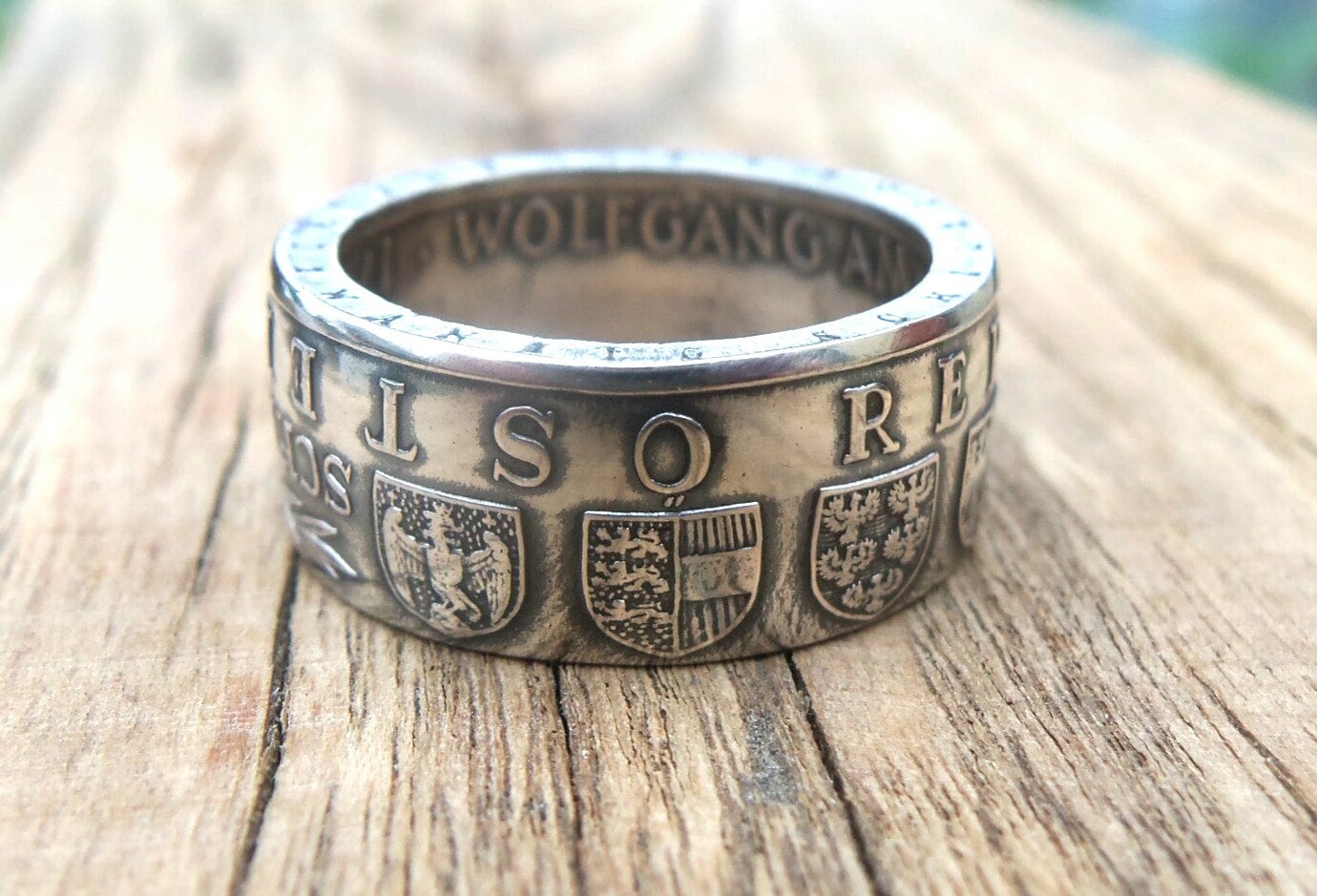 Austrian Silver 25 Schilling Coin Ring - Austrian Men's Silver Ring ...