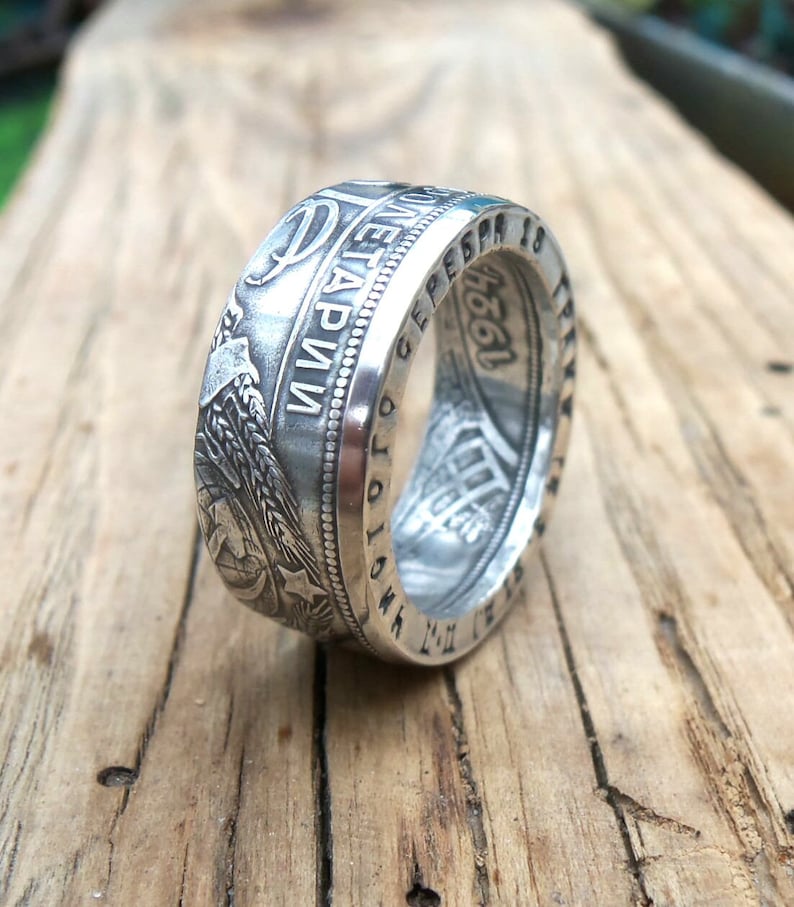 Coin Ring USSR, Ruble1924, Russian Souvenir, Silver Coin Ring, Ussr ...