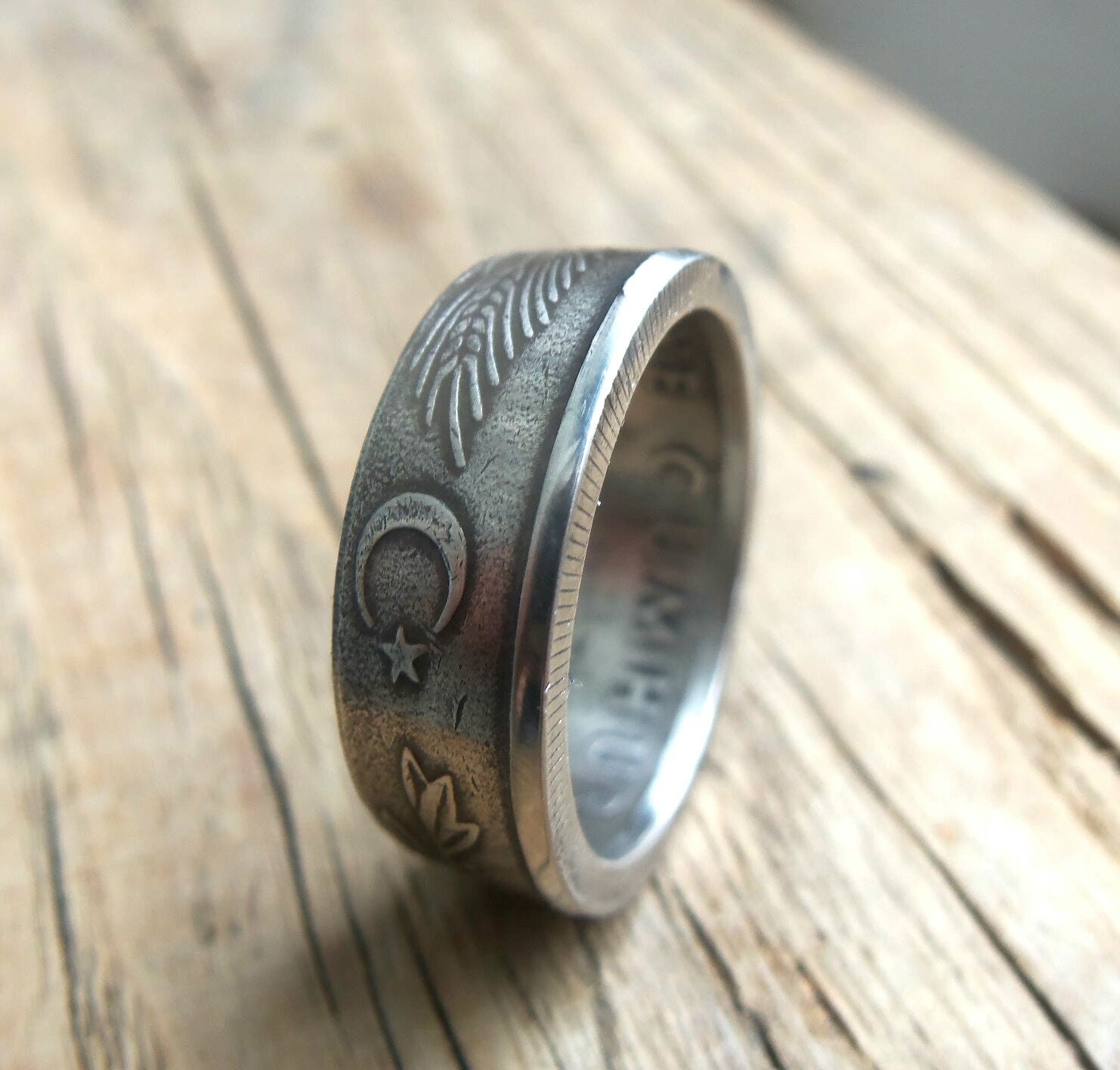 Turkey Coin Ring Turkish Ring From 100 Lira Coin Turkey - Etsy