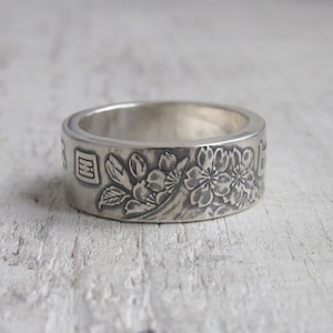 Japanese Coin Ring - Coin Ring Japan - Wedding Ring - Sakura on the ...