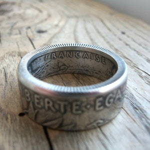 Silver Coin Ring France - French Jewelry - French Coin Ring - French ...
