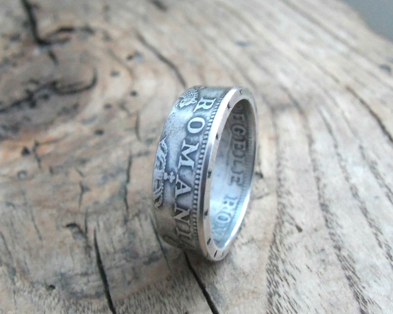 Silver Coin Ring Romania Romania Ring Made of Romanian | Etsy