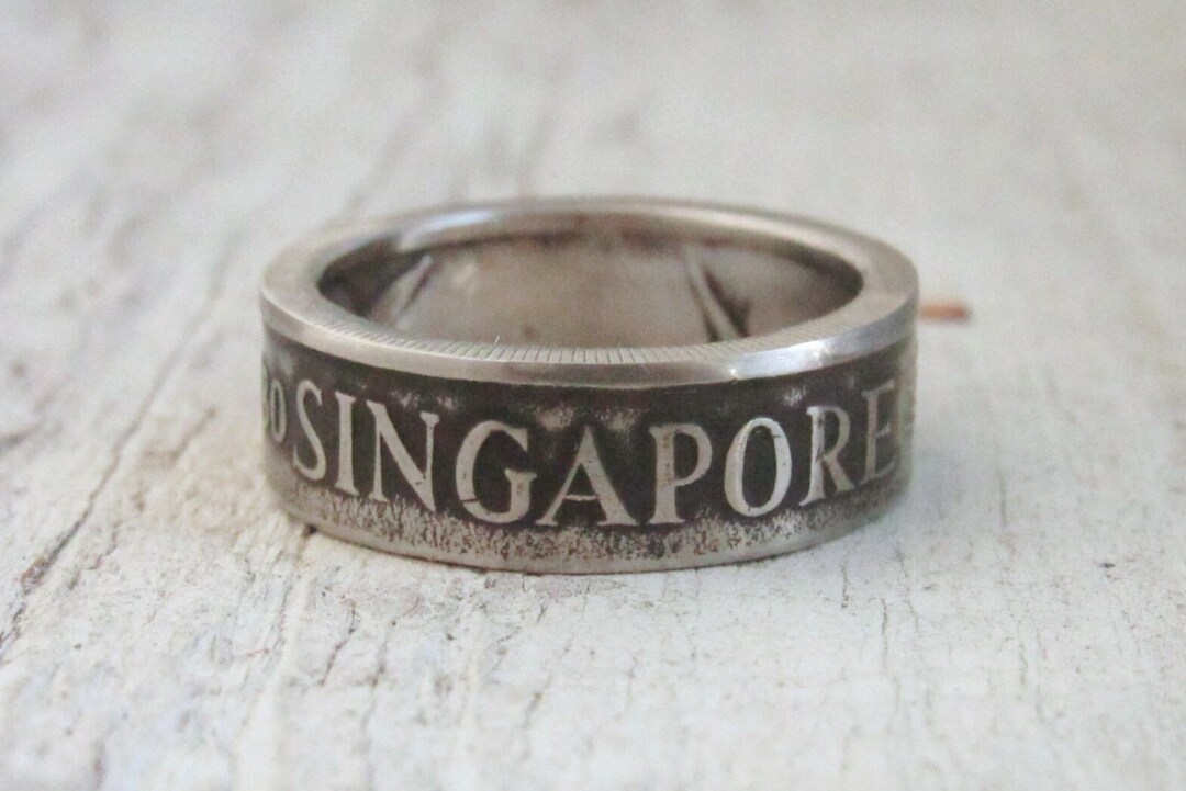 Singapore Coin Ring - Ring From Coin - Coin Jewelry - Singapore ...