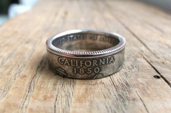 California Coin Ring California State Ring Travel Ring | Etsy