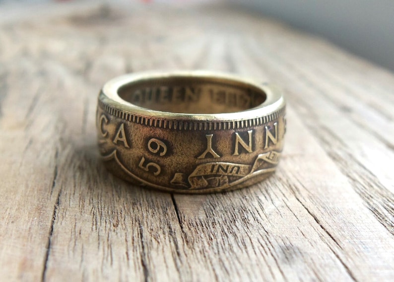 Jamaica Coin Ring Brass Coin Ring Jamaica Jamaican Coin - Etsy