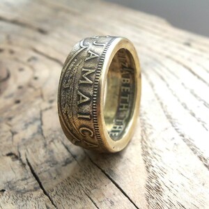 Jamaica Coin Ring - Brass Coin Ring - Jamaica - Jamaican Coin Ring ...