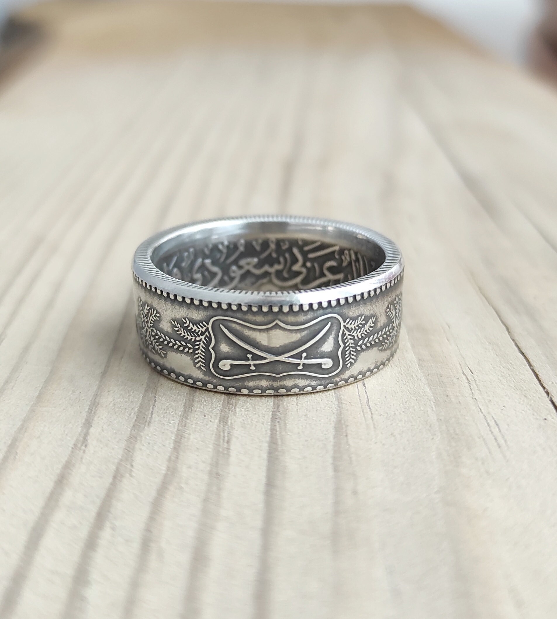 Silver Saudi Arabia Coin Ring Arabian coin ring Silver | Etsy