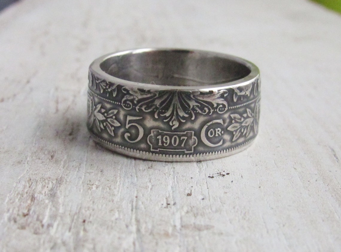 Silver Coin Ring Austria - Austrian Silver Rings - Austrian Men's ...