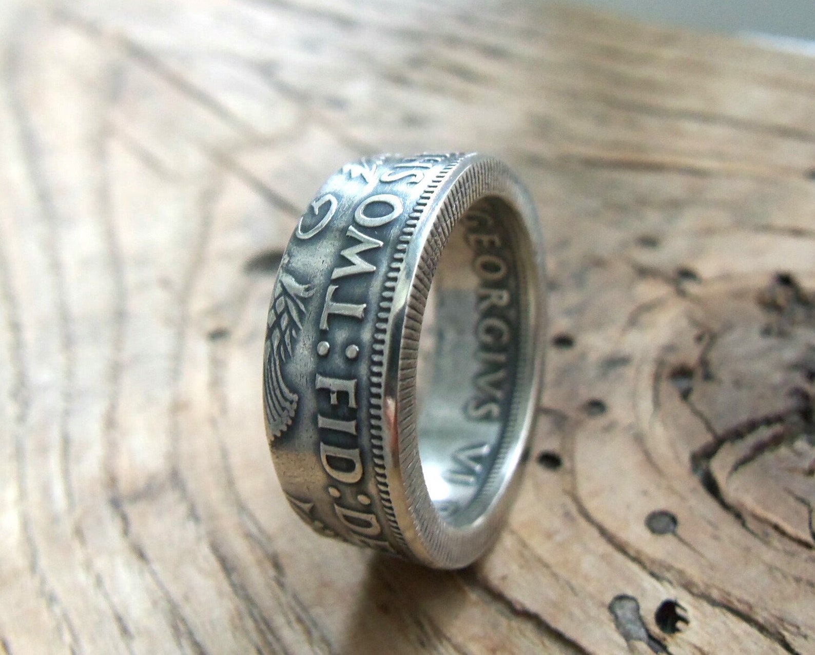 British Silver Coin Ring jewelry-silver Coin Ring british - Etsy