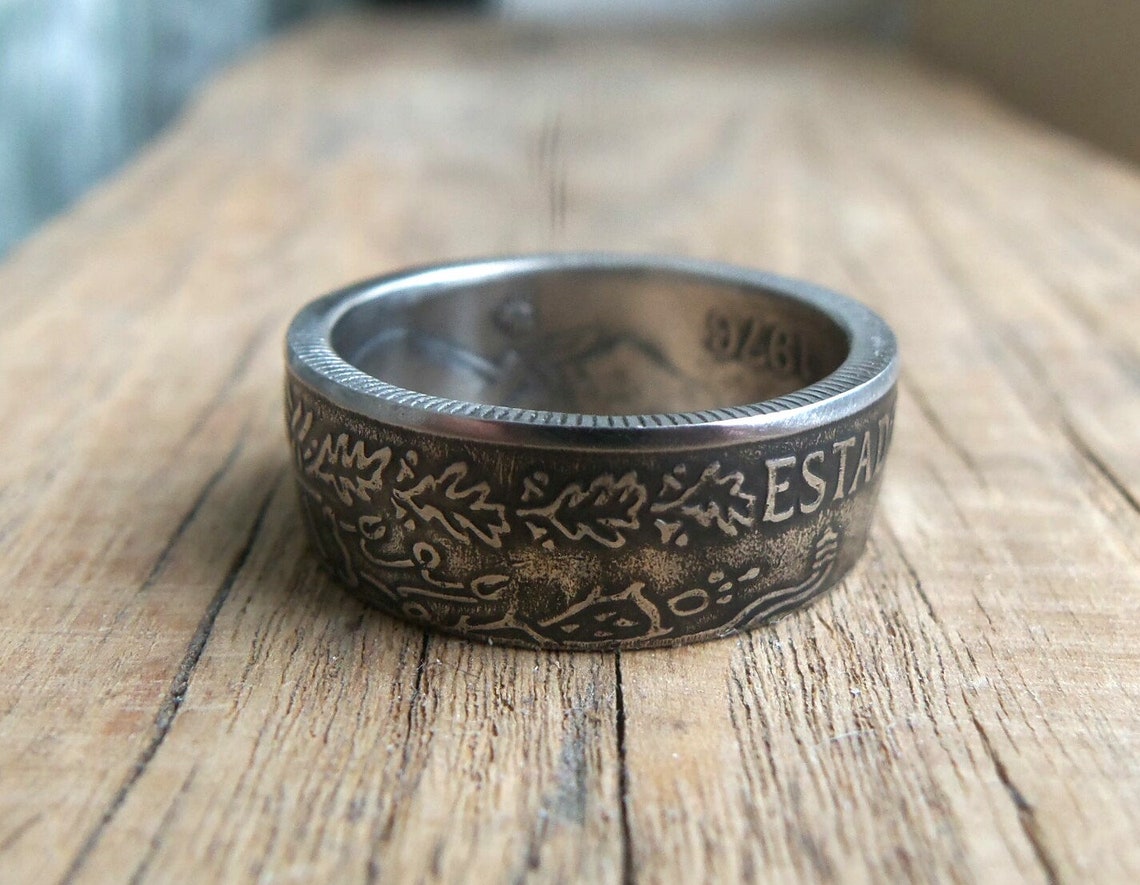 Mexican Coin Ring Mexico Un Peso Coin Ring Ring Hand Made | Etsy