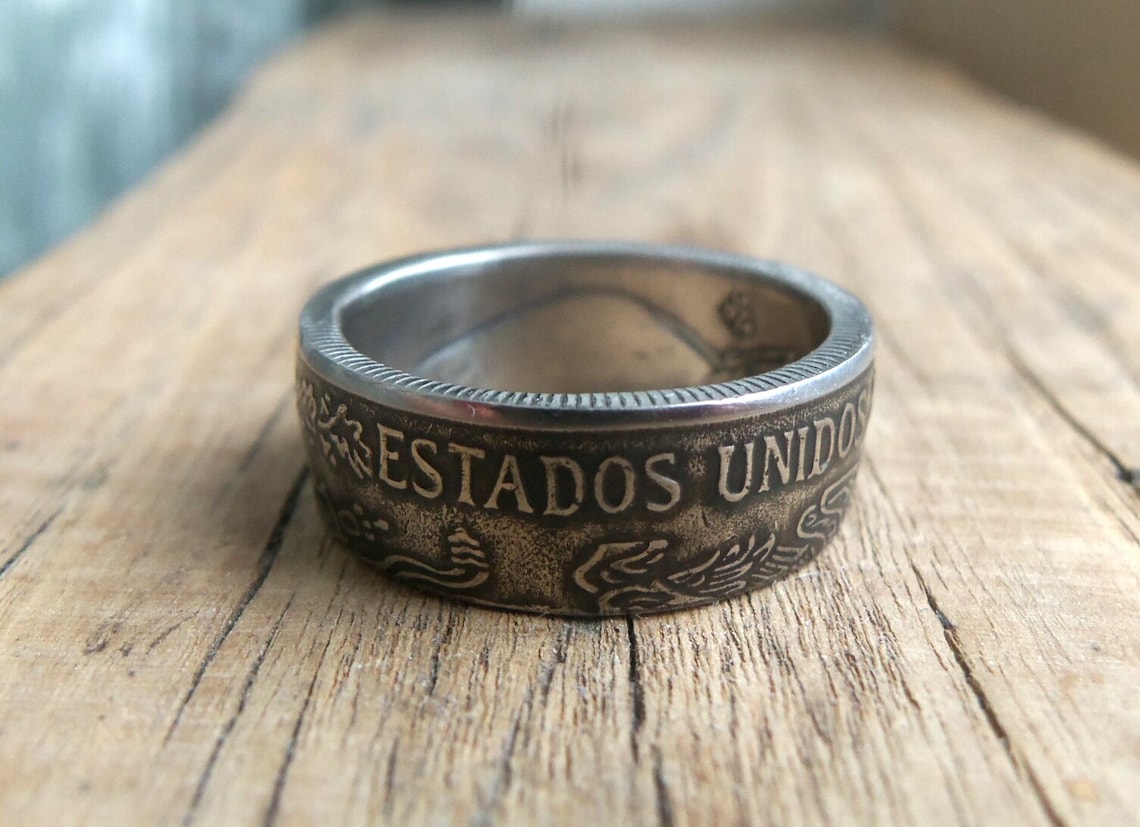Mexican Coin Ring Mexico Un Peso Coin Ring Ring Hand Made | Etsy