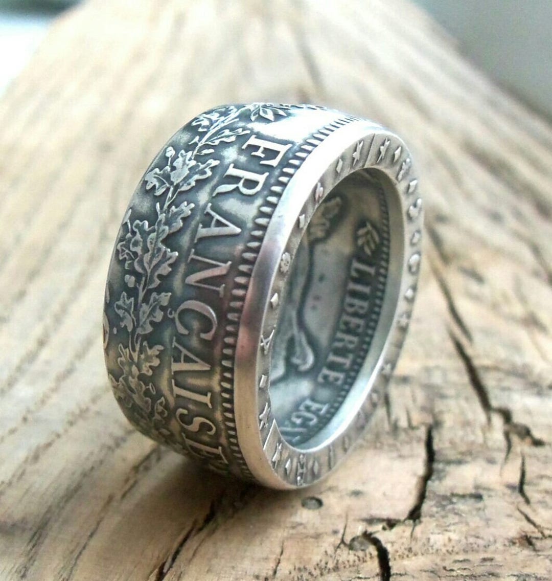 Silver Coin Ring France - French Coin Ring - French Silver Coin Ring ...