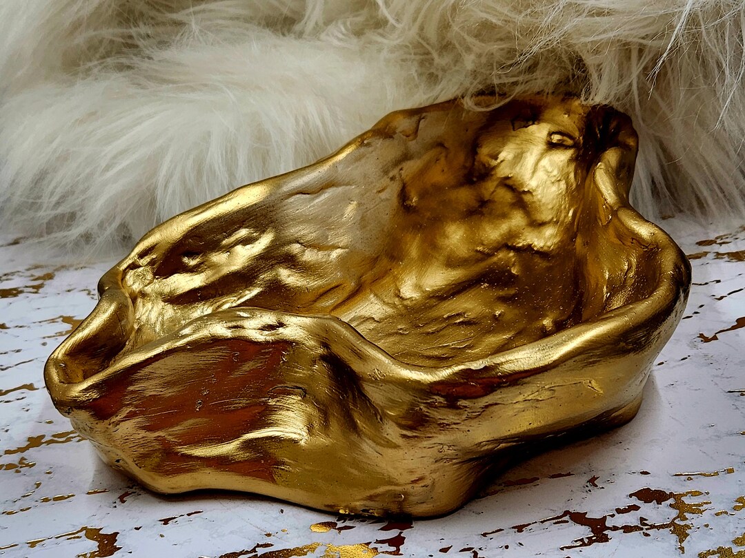 Decorative Tray, Artsy Tray, Unique Jewelry Tray, Gold Tray, Unique ...