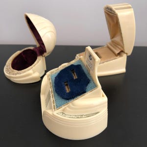 Vintage Art Deco Celluloid Clamshell Ring Box/1930s Ring Presentation ...