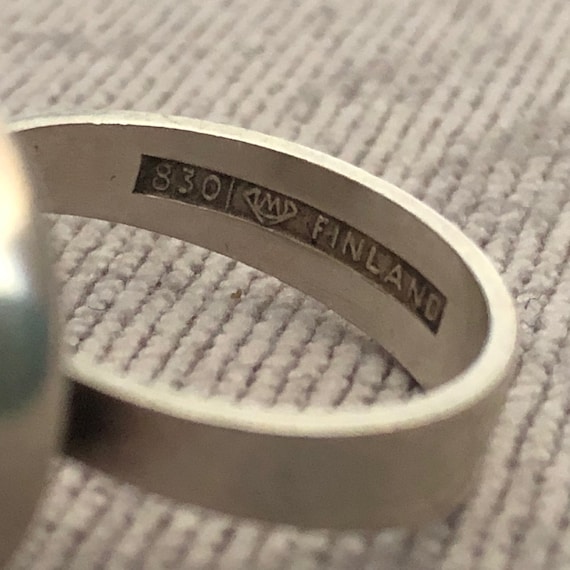 Mid Century Finland Silver Ring//Scandinavian Modern … - Gem