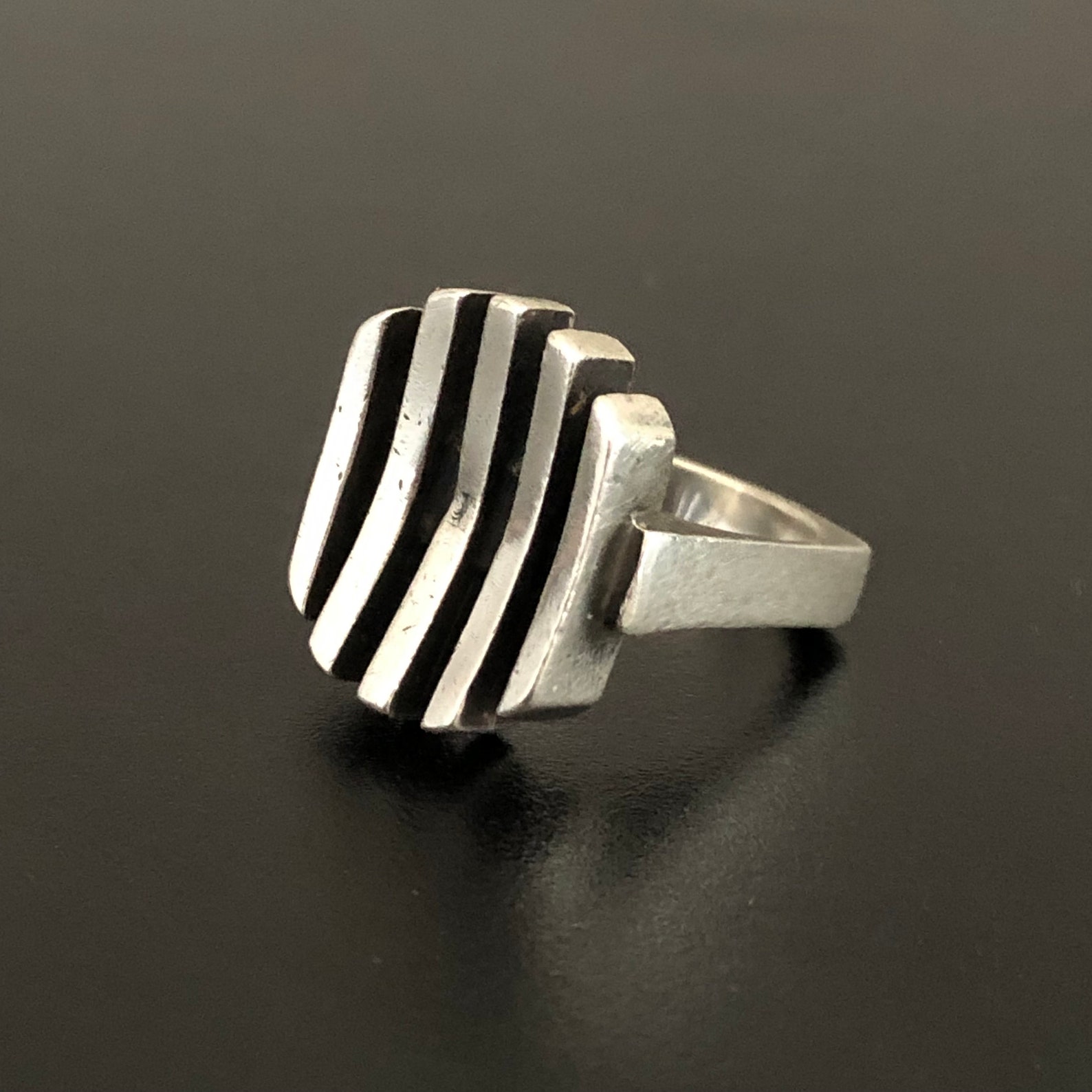 Rare Derek Birch 1970 Handmade Sterling Mid-century Modernist Ring ...