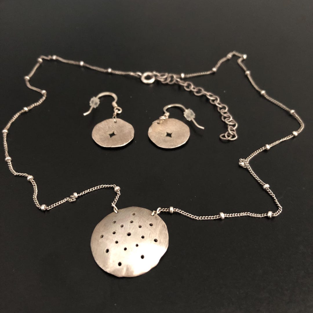 Vintage Judith Haas Handmade Silver Necklace and Earrings/post ...