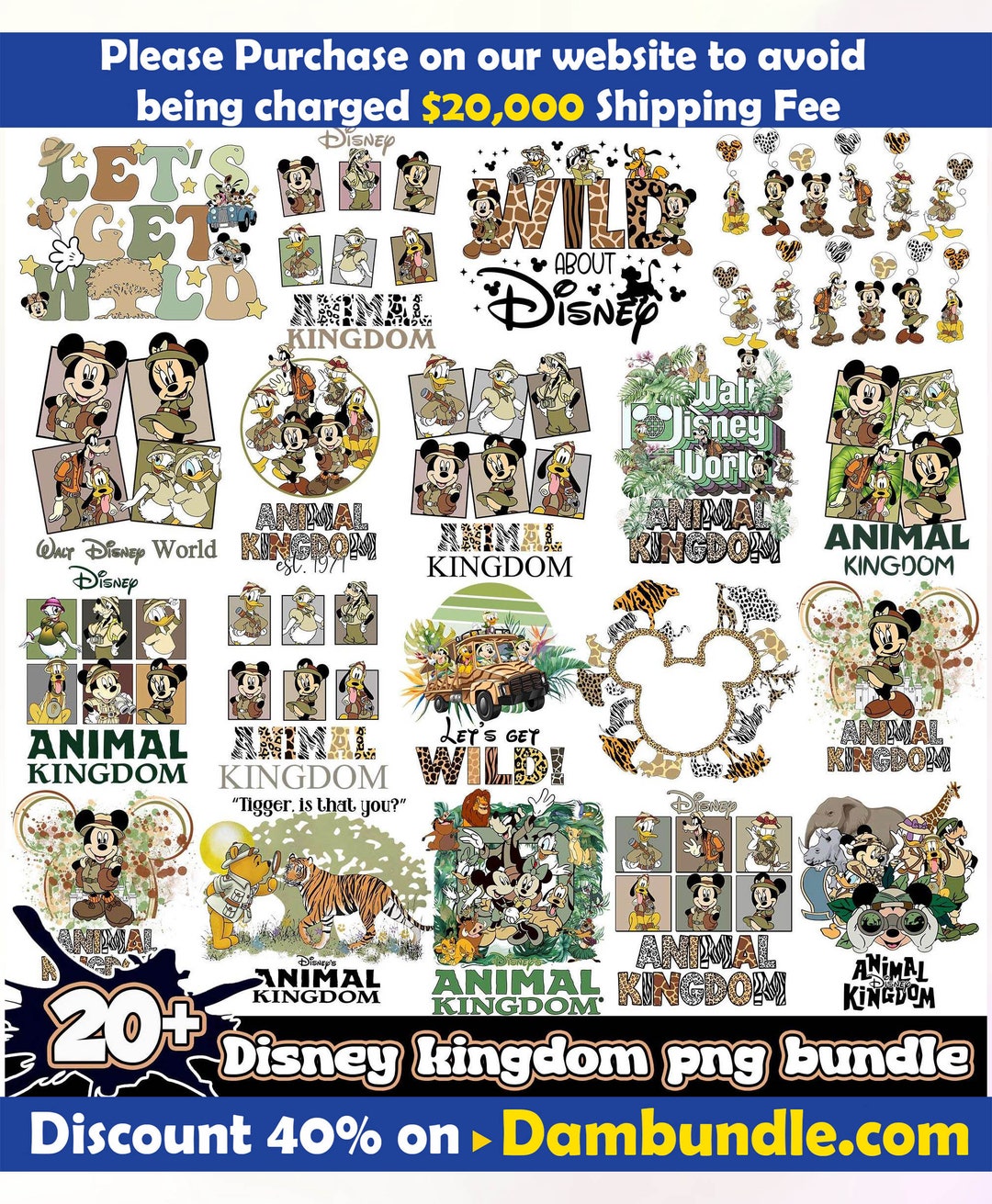 Bundle Animal Kingdom Png, Wild Trip Png, Family Trip Png, Mouse and ...