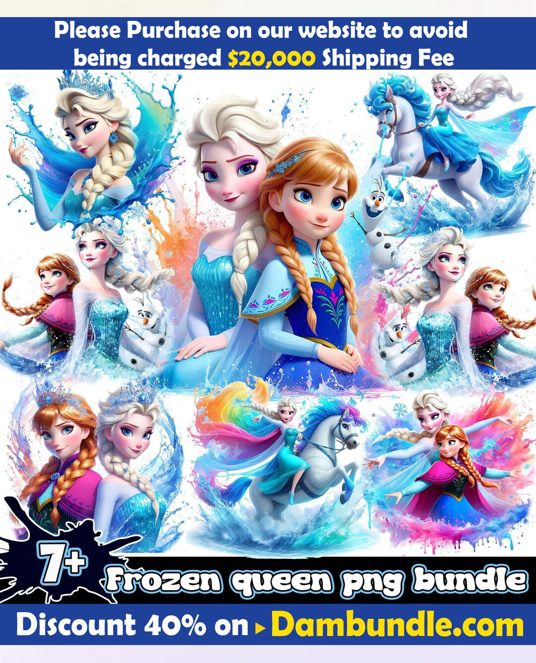 Frozen PNG Cliparts Bundle, Frozen PNG Cartoon Cliparts for Sublimation ...