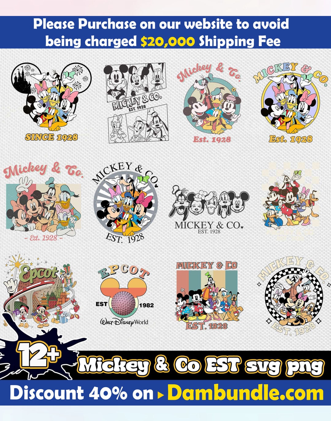 Mega Mickeyy & Friends Svg Bundle, Family Vacation Png, Family Trip SVG ...
