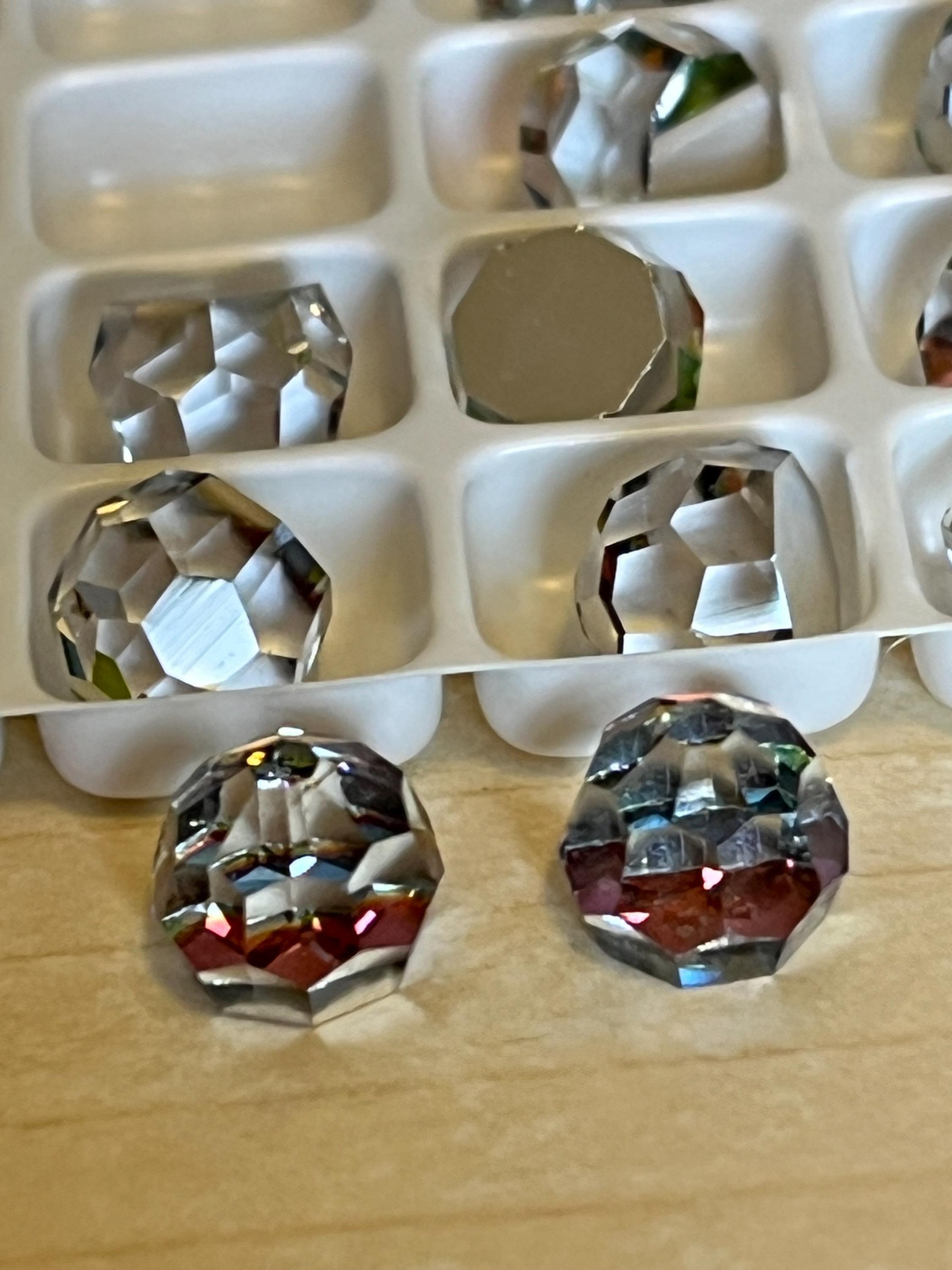 Czech Vintage Preciosa 3/4 Faceted Balls 8mm Flat Bottom 8mm Pack of 8 ...