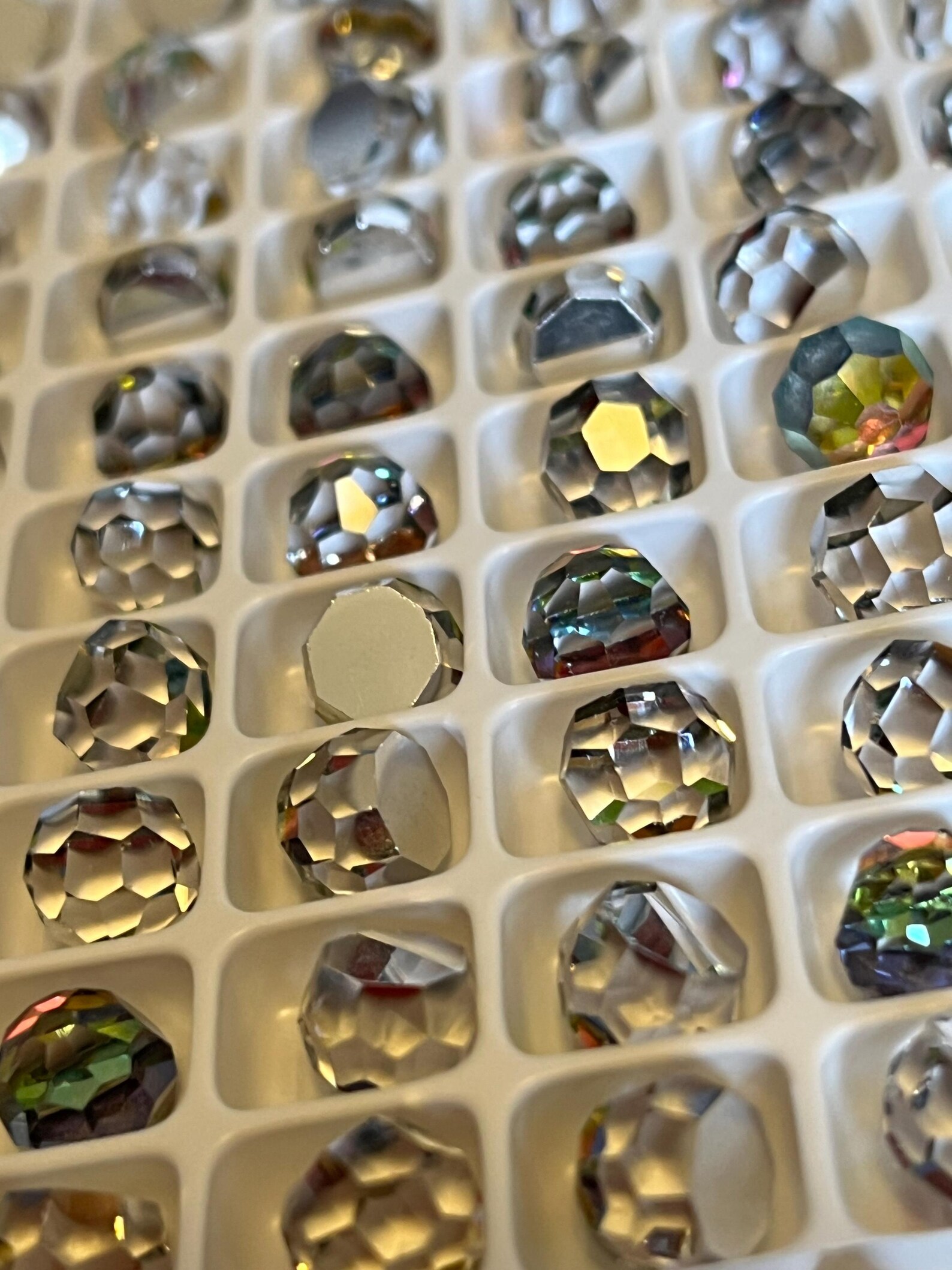 Czech Vintage Preciosa 3/4 Faceted Balls 8mm Flat Bottom 8mm Pack of 8 ...