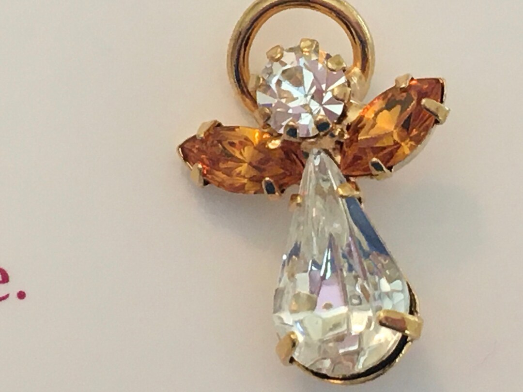 Angel Lapel Pin Birthstone Message on Presentation Card 19mm in Colour ...