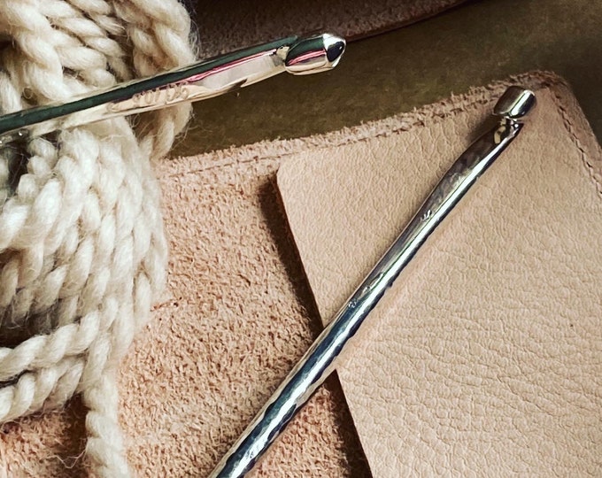 In-line Personalized Crochet Needle Sterling Silver Crochet Hook Gift ...