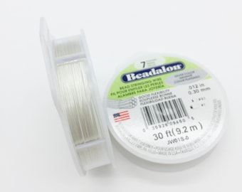 Beading Wire Beadalon 49 Strand 2 Sizes Silver Color, Wire, Beadalon ...