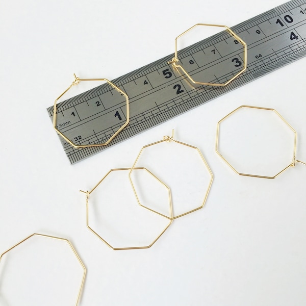 Octagon Hoops - Etsy