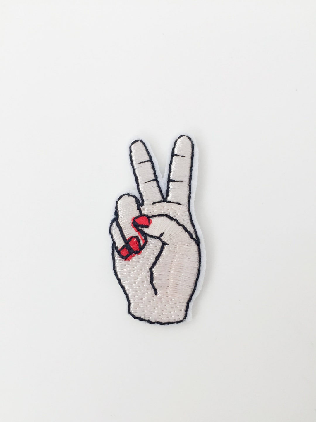Sign Language Iron-on Patch, Victory Gesture Badge, ASL Motif, Sign ...