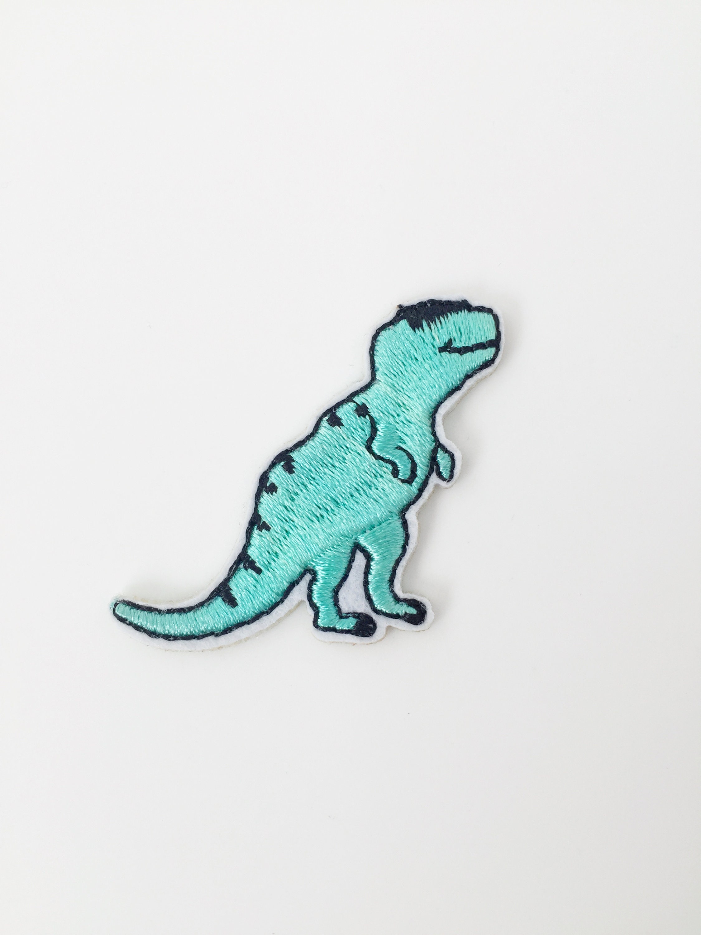 Craft Supplies & Tools Embroidered Dinosaur Badge Tyrannosaurus Iron-on Patch Dinosaur Applique ...