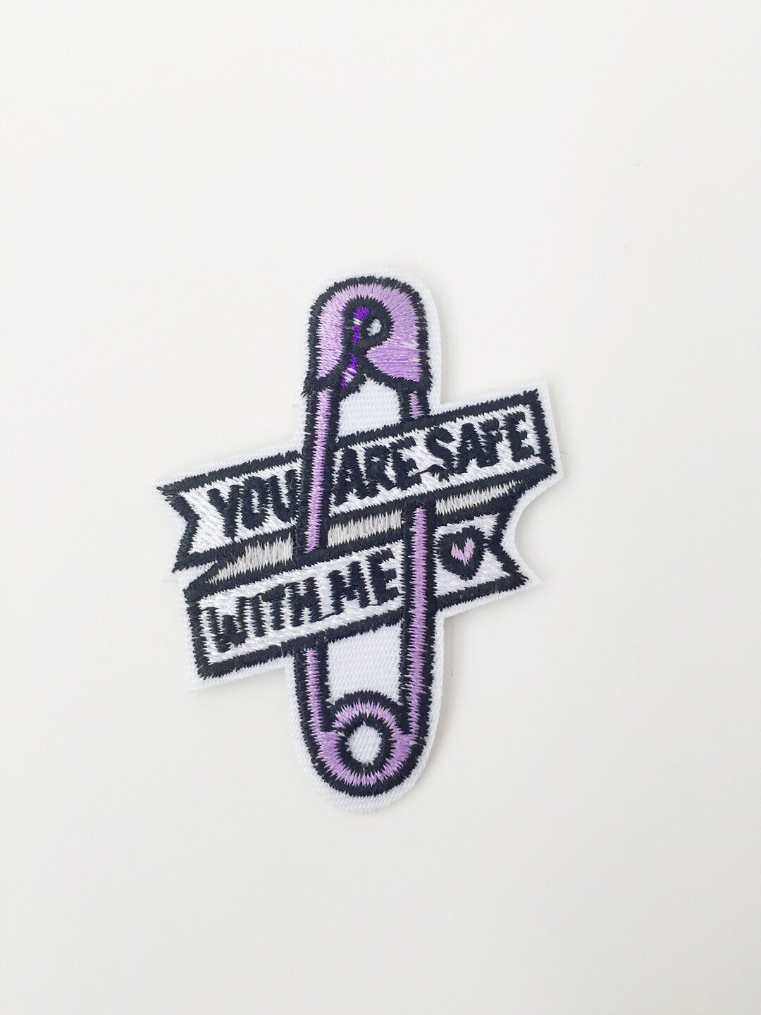 Safety Pin Iron-on Patch, Embroidered Safety Pin Badge, Safety Pin ...