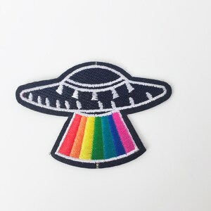 UFO Iron-on Patch, Spaceship Embroidery, UFO Motif, Flying Saucer ...