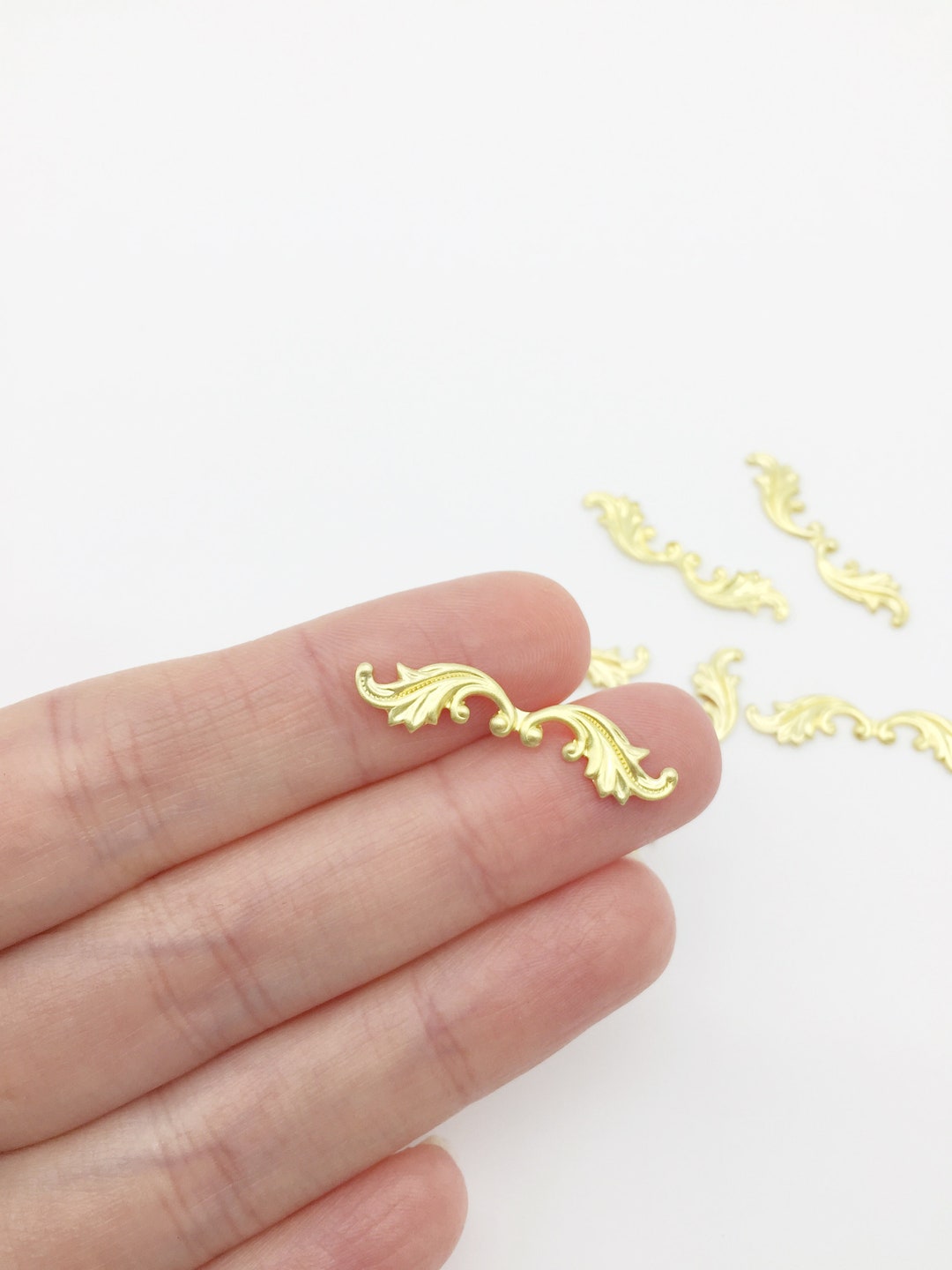 20 X Brass Ornate Filigree Stampings Filigree Blanks Filigree Wraps for ...