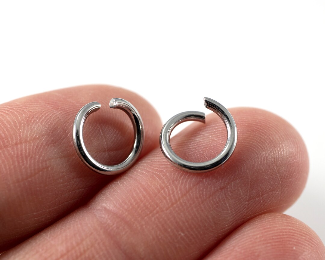 100 X 10mm Stainless Steel Jump Rings, Silver Jump Rings, Open Rings ...