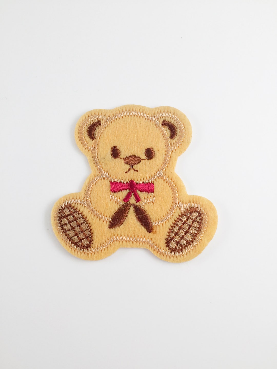Teddy Bear Iron-on Patch, Cute Bear Badge, Embroidered Bear Motif ...