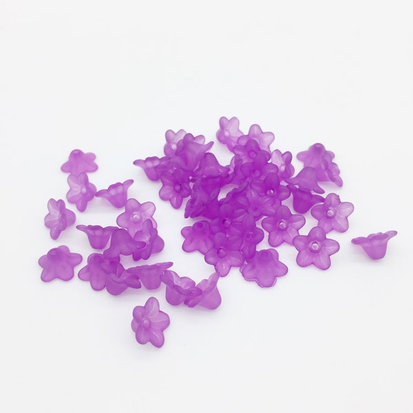 Purple Flower Beads - Etsy