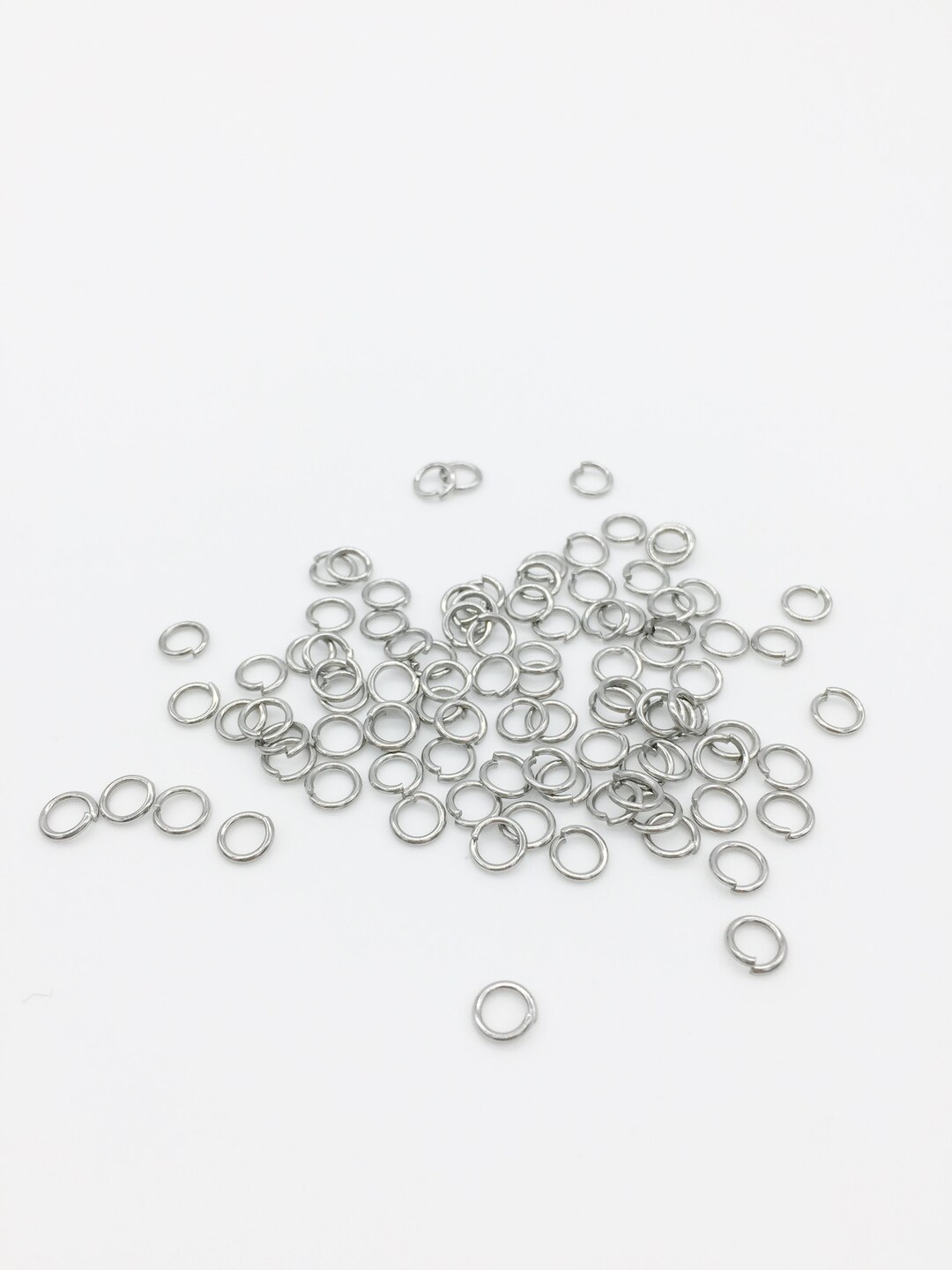 400 X 5x0.8mm Stainless Steel Jump Rings, Silver Jump Rings, Open Rings ...