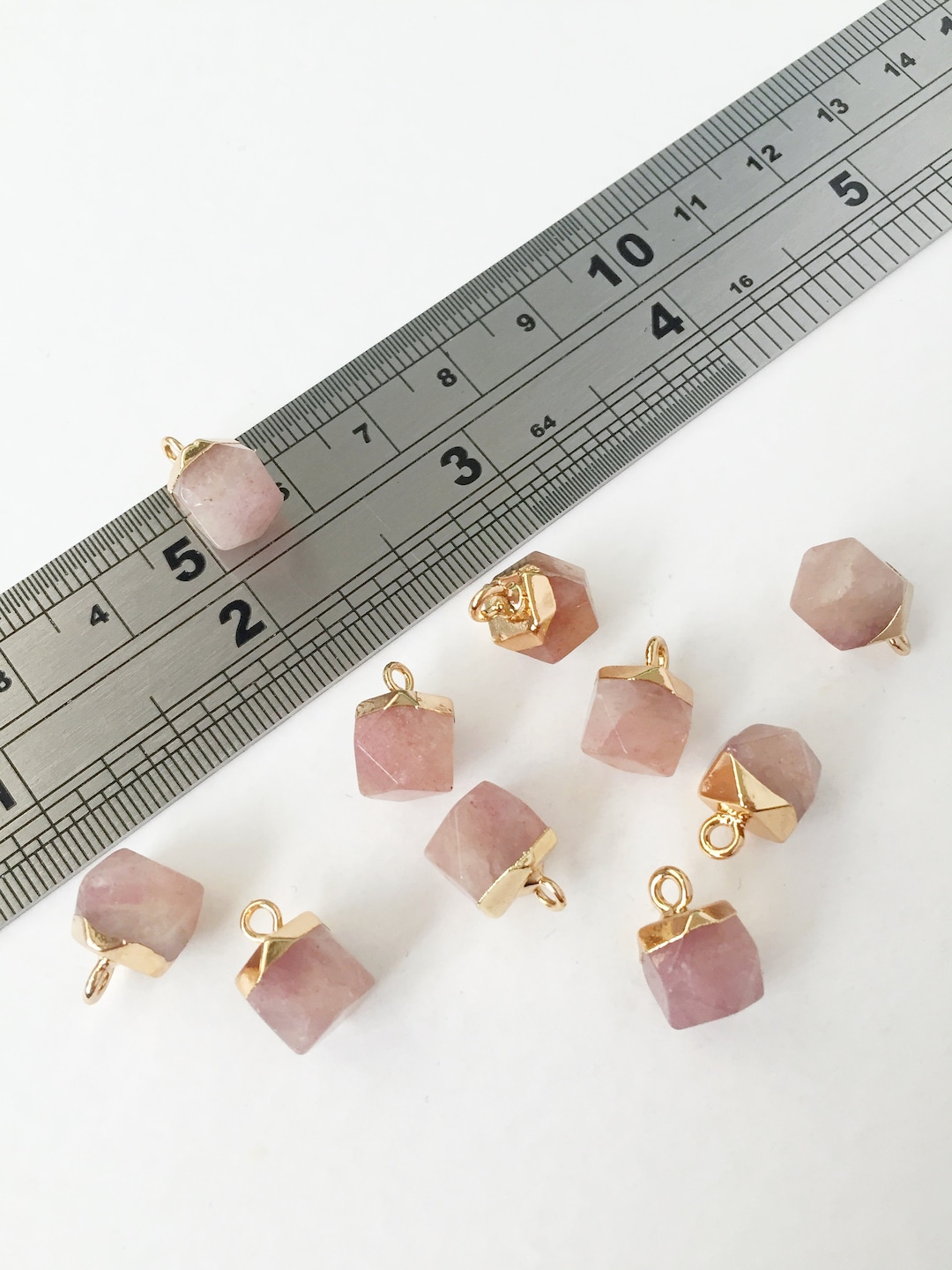 1 X Tiny Peach Jade Pendant, Minimalist Jade Pendant, Jade Charm ...