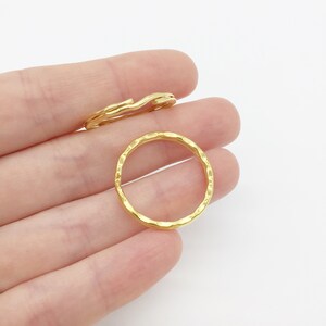 20 X 25mm Gold Split Key Rings for Keychain Making 4111 - Etsy