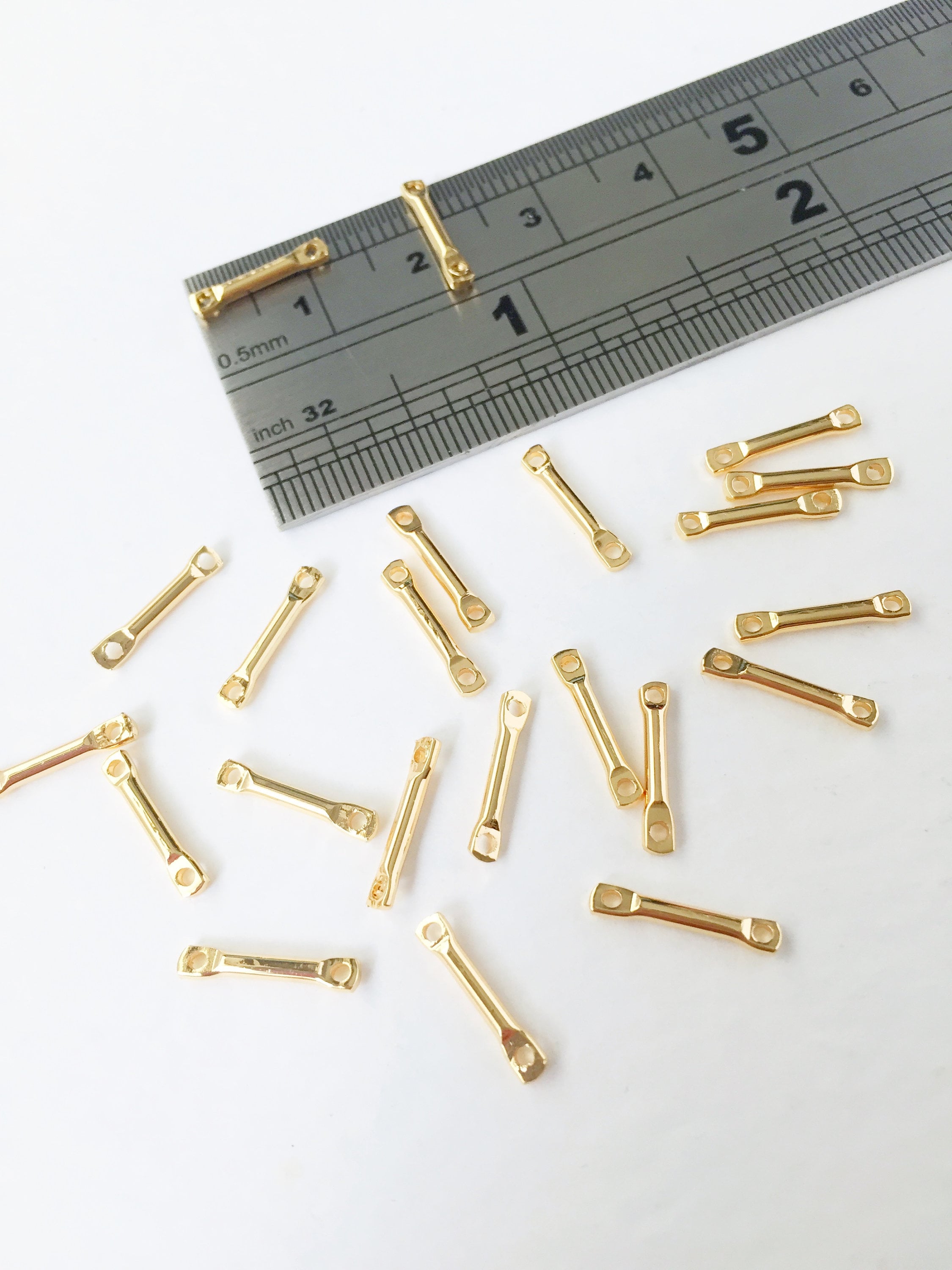 20 X 18K Gold Bar Connectors Gold Plated Connector Bars - Etsy UK