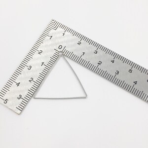 10 X Platinum Open Triangle Connectors, 25x27mm Silver Tone Triangle ...
