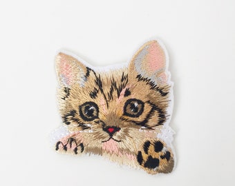 Tabby Kitten Patch Custom Made Any Color - Etsy